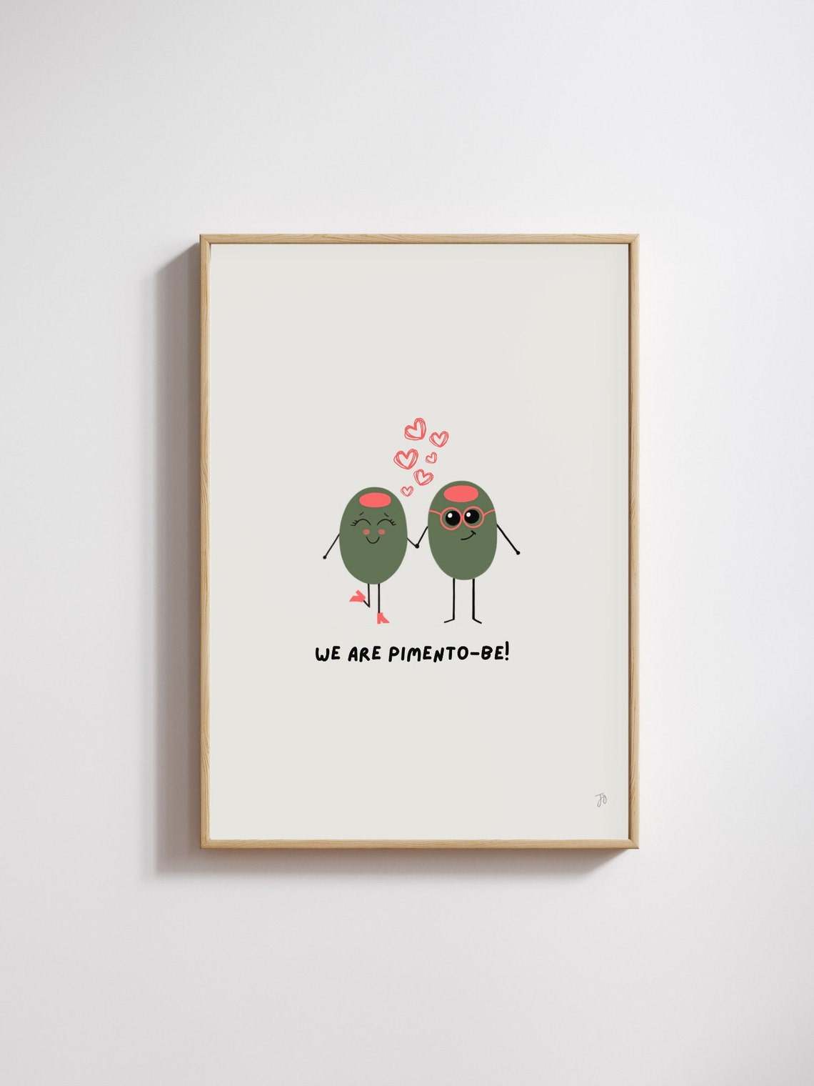 Cute Olive Print Cheeky Kitchen Poster Martini Wall Art Bar Cart Poster ...