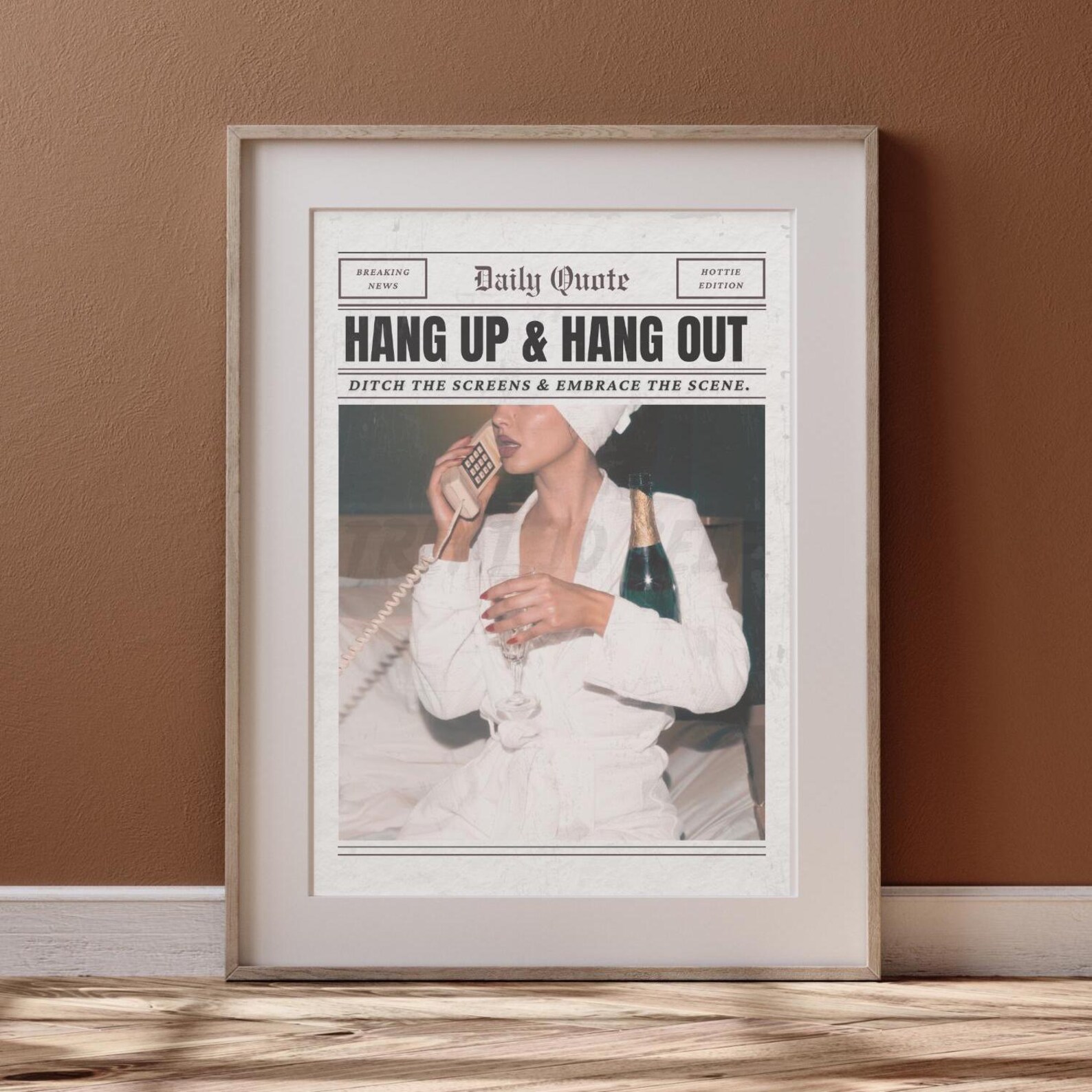 Cute Newspaper Print | Trendy Newspaper Wall Art | Retro News Print ...
