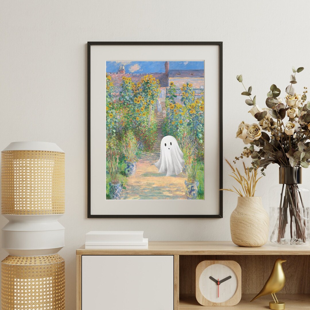 Vintage Claude Monet Ghost Painting | Halloween Wall Decor | Spooky ...