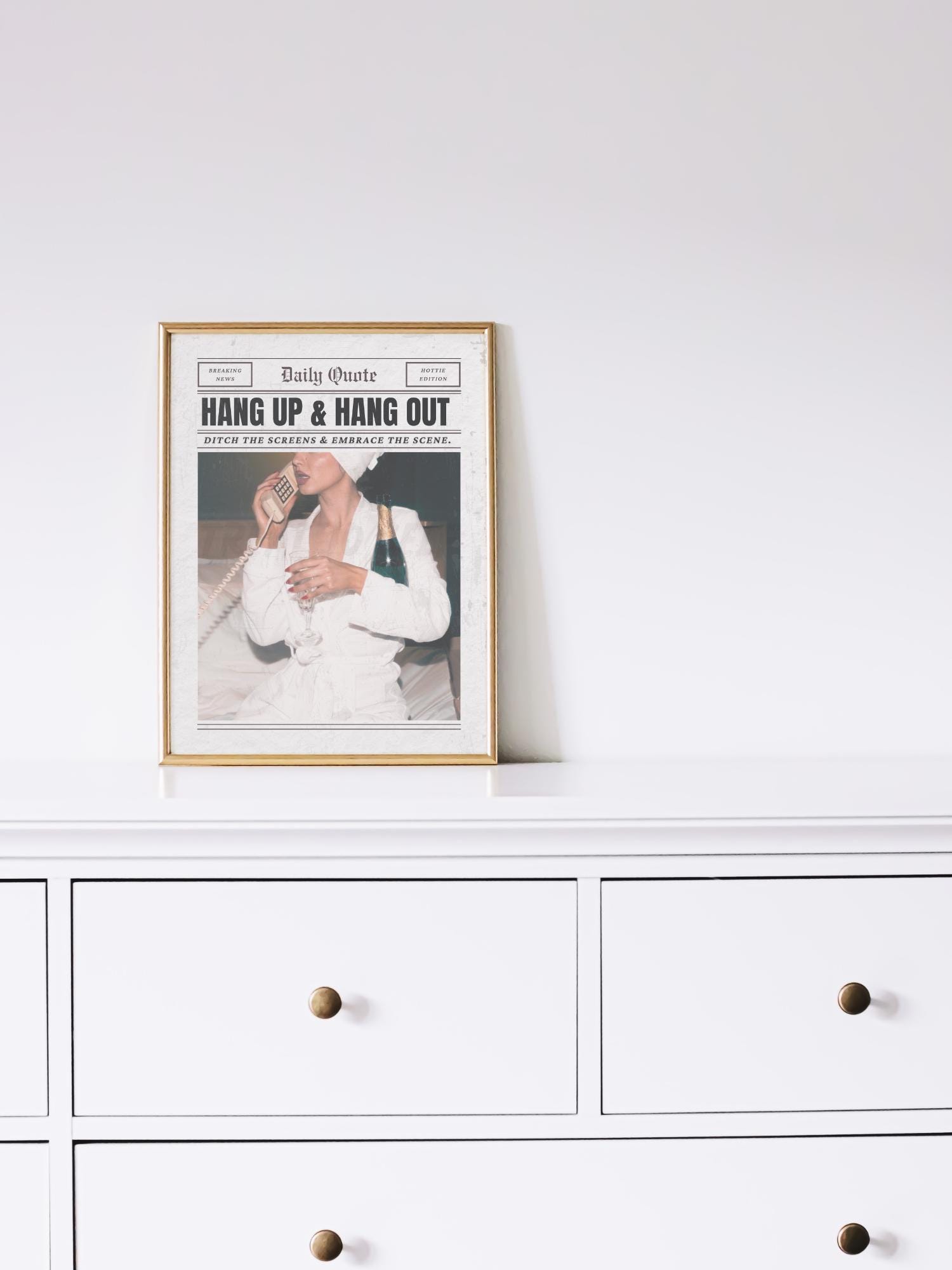 Cute Newspaper Print | Trendy Newspaper Wall Art | Retro News Print ...