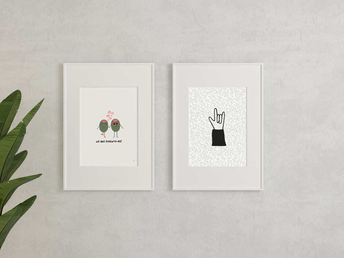 Cute Olive Print Cheeky Kitchen Poster Martini Wall Art Bar Cart Poster ...