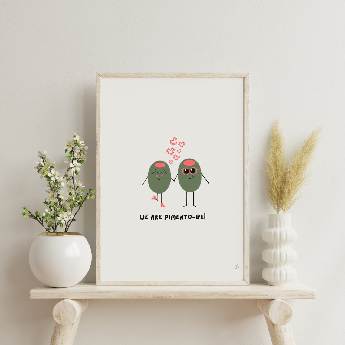 Cute Olive Print Cheeky Kitchen Poster Martini Wall Art Bar Cart Poster ...