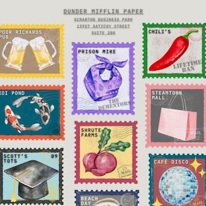 The Office Poster | Stamp Art Print | Trendy Wall Art | Subtly and ...