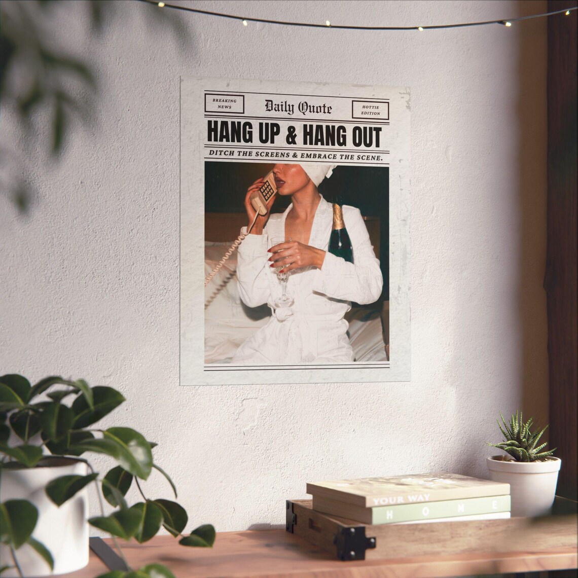 Cute Newspaper Print | Trendy Newspaper Wall Art | Retro News Print ...