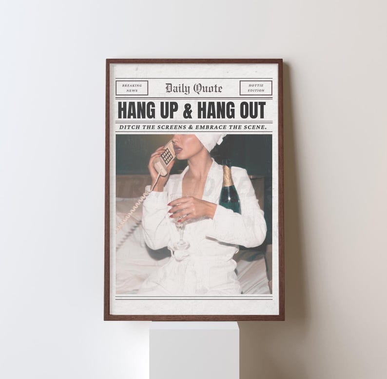 Cute Newspaper Print | Trendy Newspaper Wall Art | Retro News Print ...