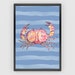 Beachy Colorful Watercolor Crab Print - Beachy Wall Art for Coastal ...