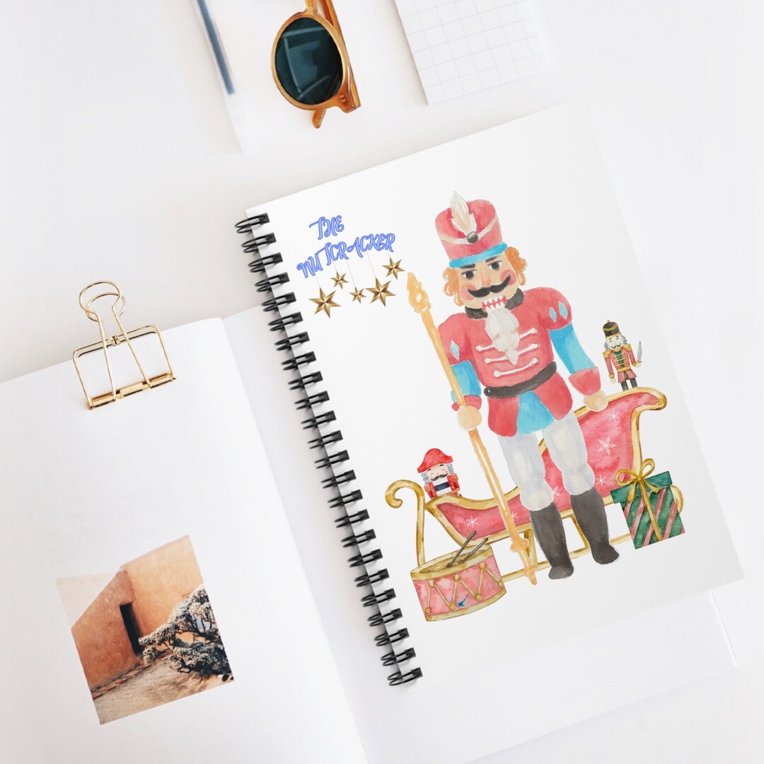 The Nutcracker Soldier Spiral Notebook Ruled Line Elegant Journal Cover ...