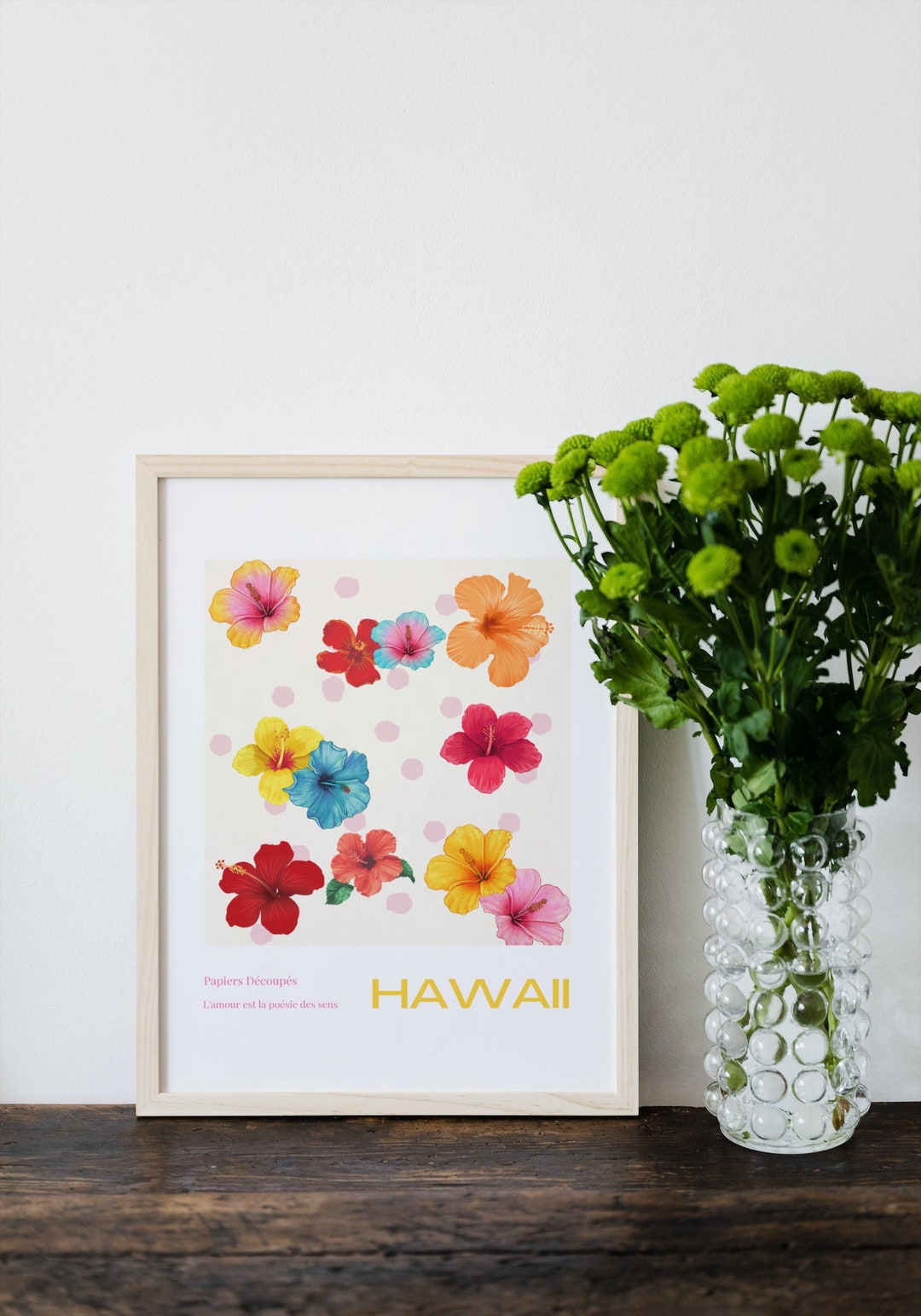 5 Pack Printable Flower Wall Art - Etsy