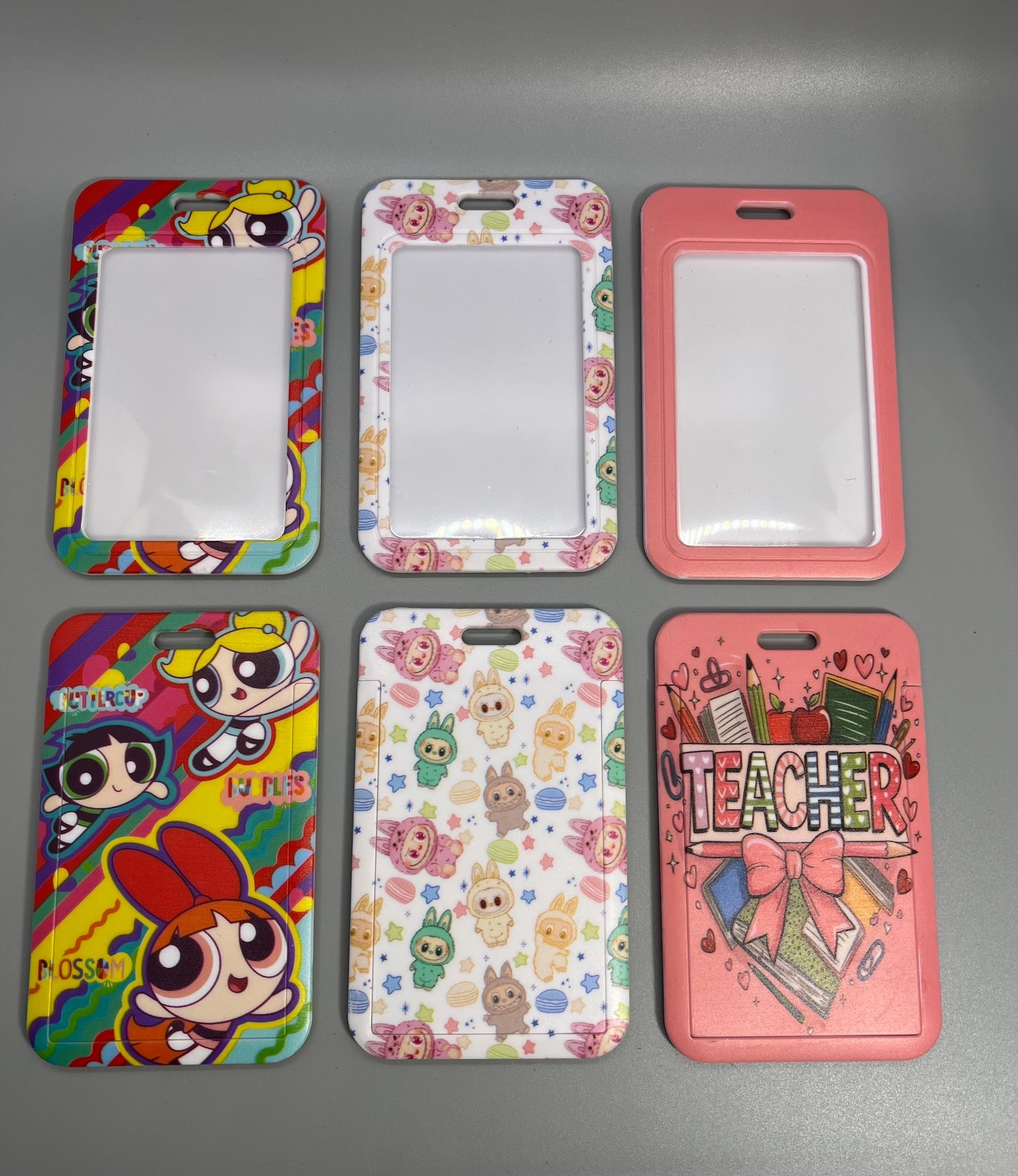 Vertical Cute Slide to Open ID Card Holder Photo Card Holder Teacher ...
