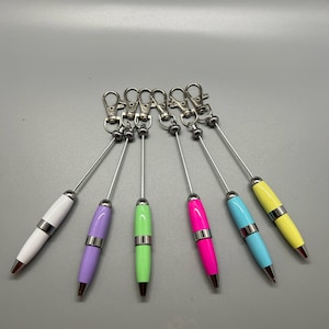Mini Beadable Keychain Pen DIY Ideas Gift Ideas Teacher Nurse ...