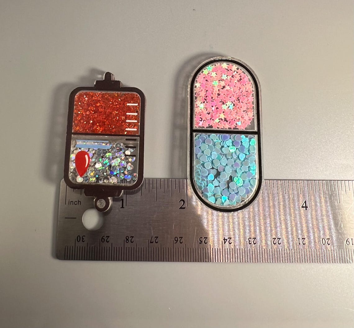 Flatback One Sided Shaker Acrylics Medical Heart Pharmacy CNA Nurse ...
