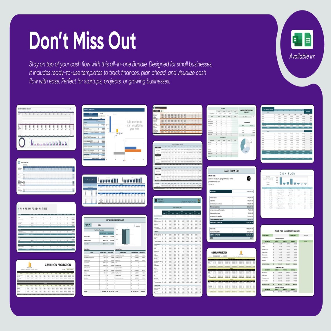 20+ Best Cash Flow Template Bundle for Small Business | Cash Flow ...