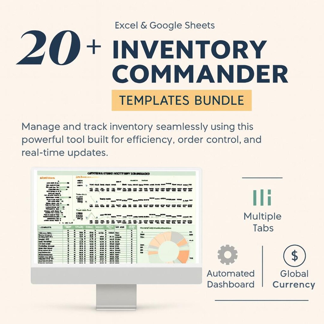 20+ Inventory Commander | Excel & Google Sheets Inventory System ...