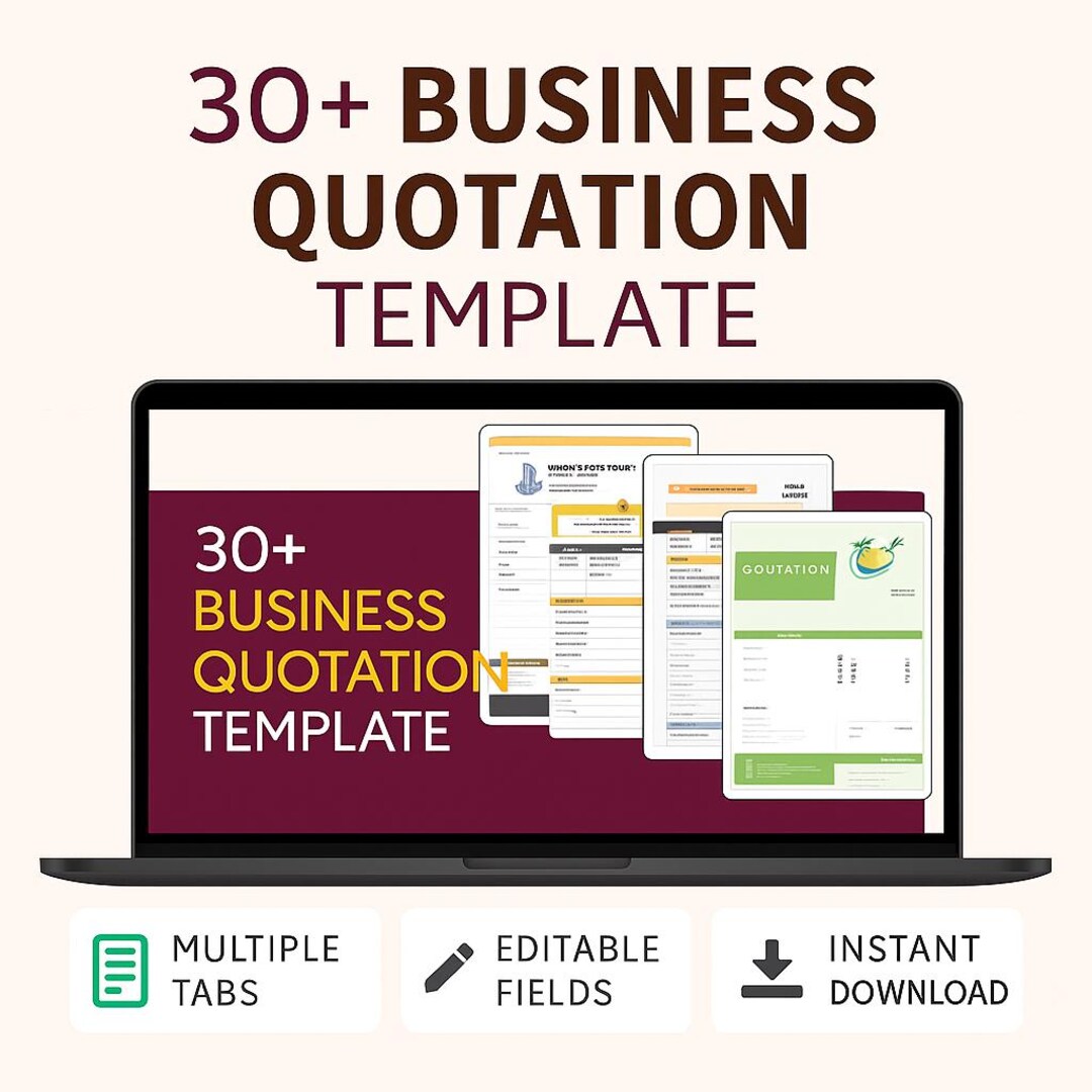 Business Quotation Template Bundle | Pricing Sheet, Quote Forms (PDF ...
