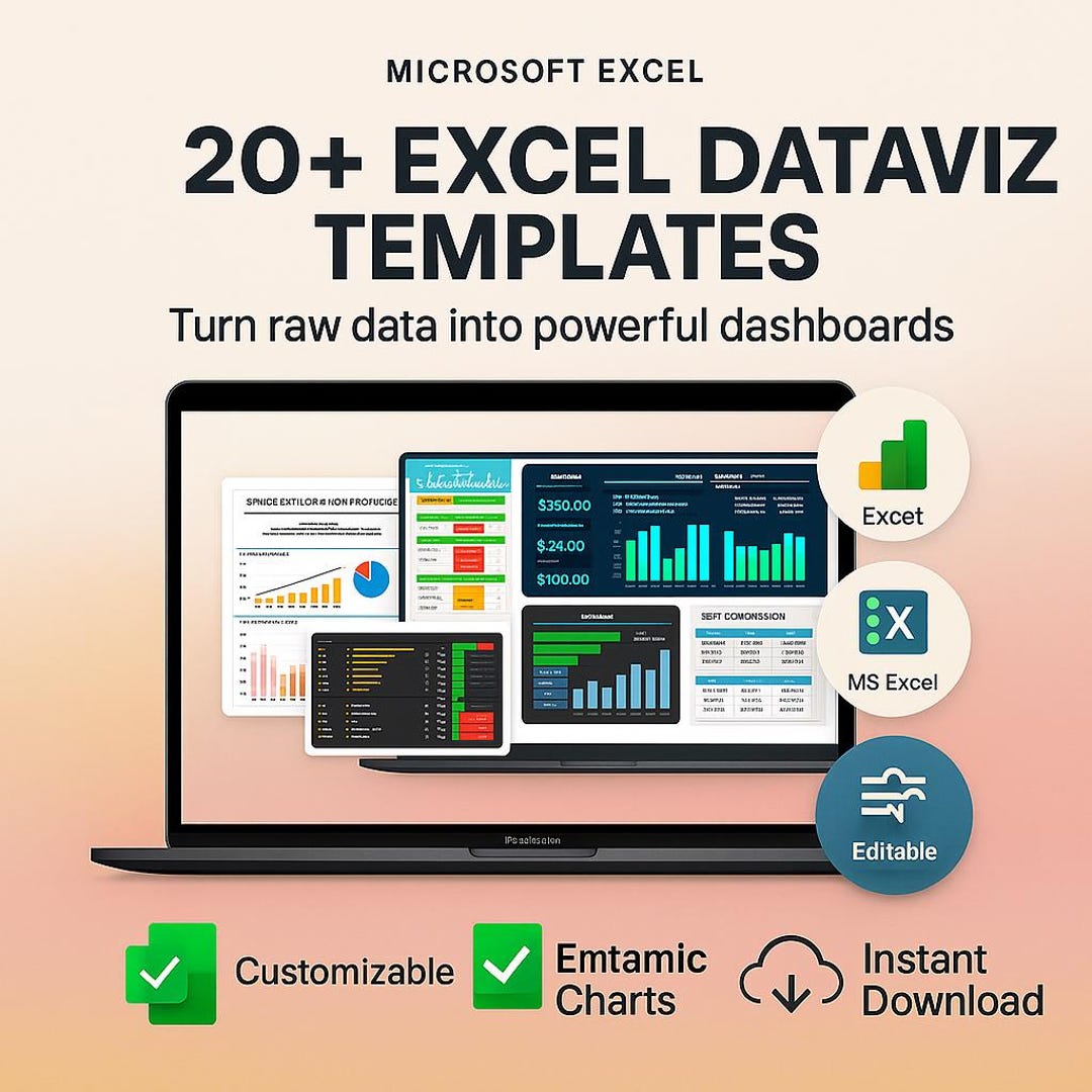 20+ Excel Dataviz Suite Bundle | Data Dashboard Templates | KPI Tracker ...