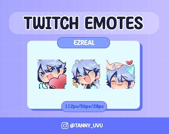 Ezreal LOL Emotes, Ezreal Emotes, League of Legends Emotes, Twitch ...
