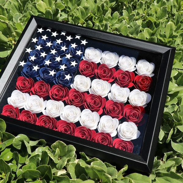 Flower Shadow Box Flag - Etsy