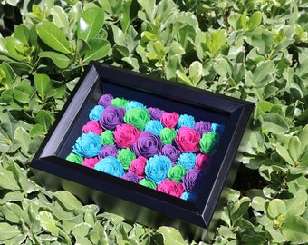 Rolled Flower Shadow Box - Etsy