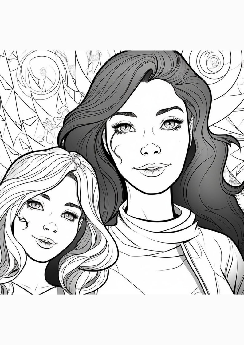 Madre E Figlia Libro Da Colorare Di Viaggio Creativo Unico Libro Da Colorare Per Download