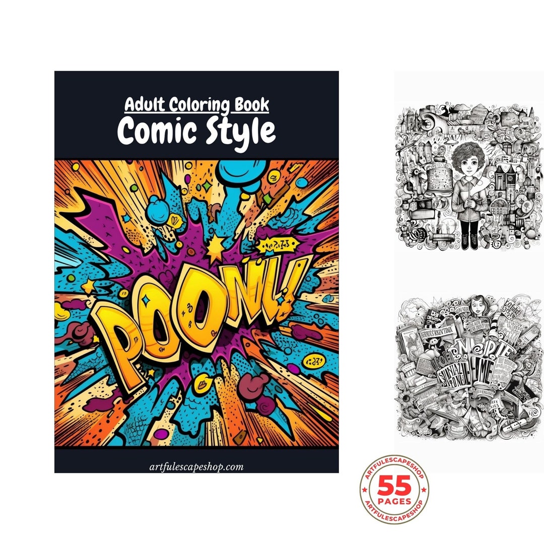 Comic Style Unique Coloring Book for Humorous and Creative Travel ...