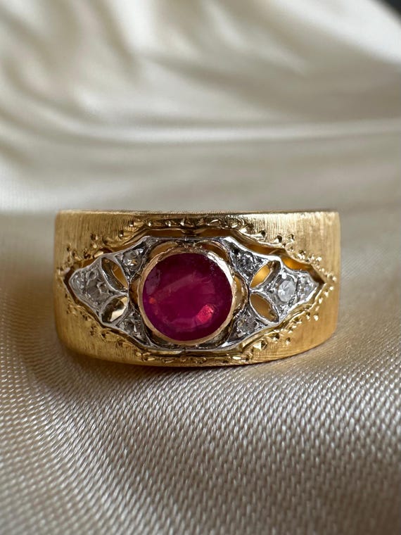 Buccellati Estate 18k Burma No Heat Ruby and Diamond … - Gem