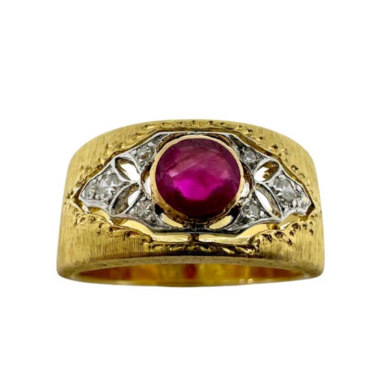 Buccellati Estate 18k Burma No Heat Ruby and Diamond … - Gem
