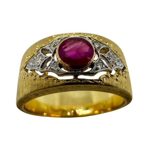 Buccellati Estate 18k Burma No Heat Ruby and Diamond … - Gem