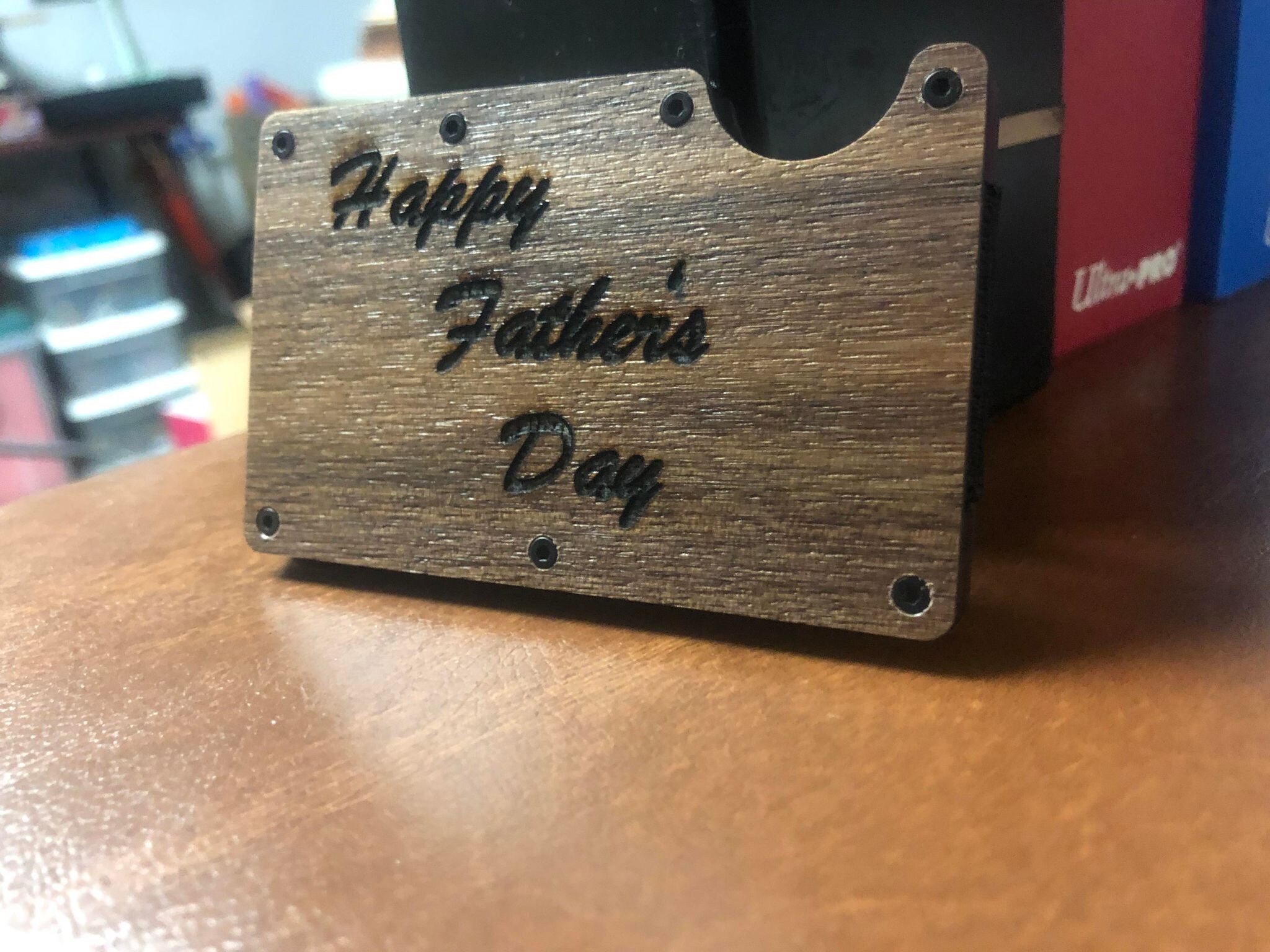 Custom Made Laser Engraved Wooden Wallets - Etsy