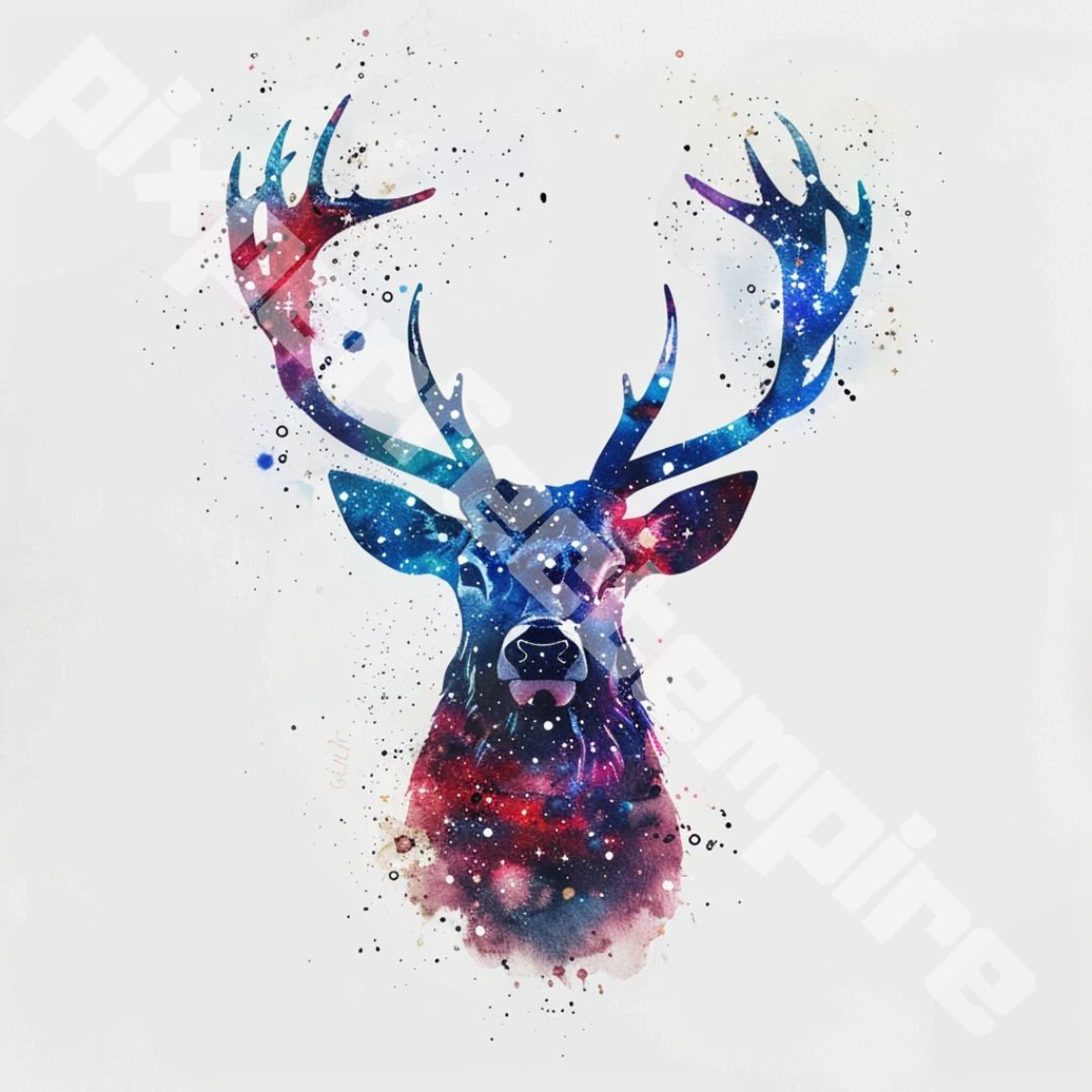 Watercolor Rainbow Deer Clipart, Colorful Deer Illustrations, Rainbow ...