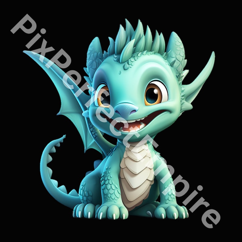 Baby Dragon Clipart Bundle, Magical Nursery Decor (PNG) - Etsy