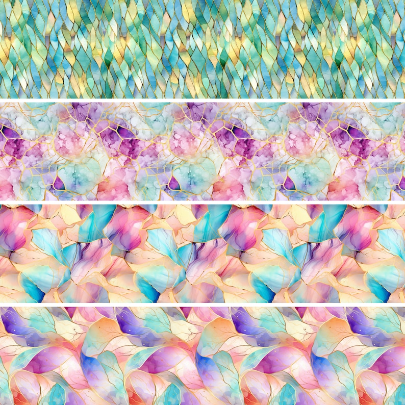 Opal Digital Paper, Jewel Rainbow Texture Backgrounds Printable ...