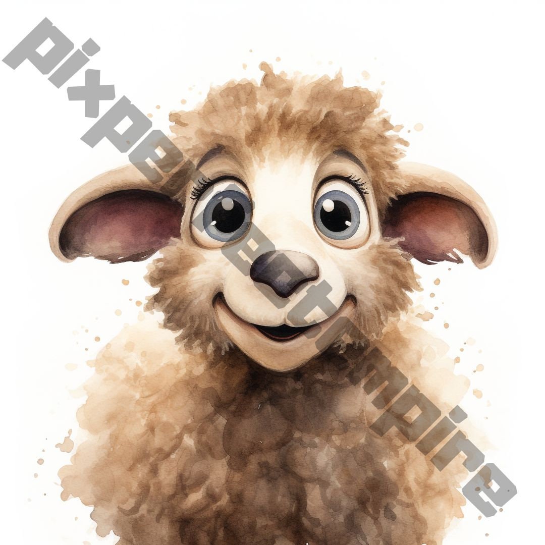 Watercolor Sheep Clipart Bundle, Lamb PNG (digital Download - Etsy