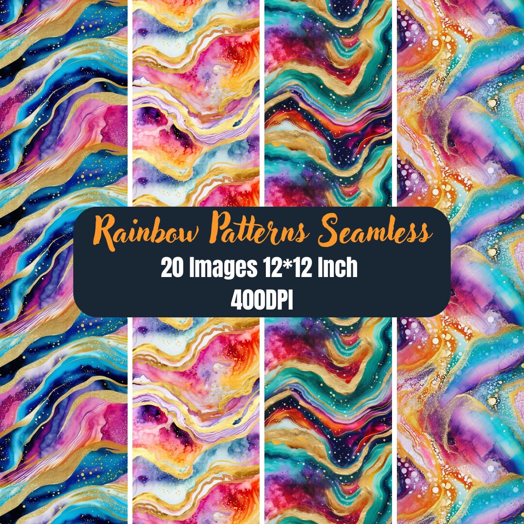 Watercolor Rainbow Glitter Agate, Jewel Holographic Rainbow Texture ...