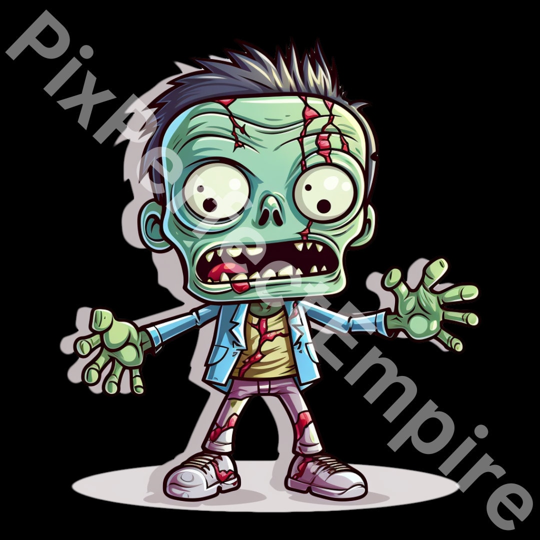 Watercolor Halloween Cute Ghost Vampire Zombie Clipart Bundle of 47 ...