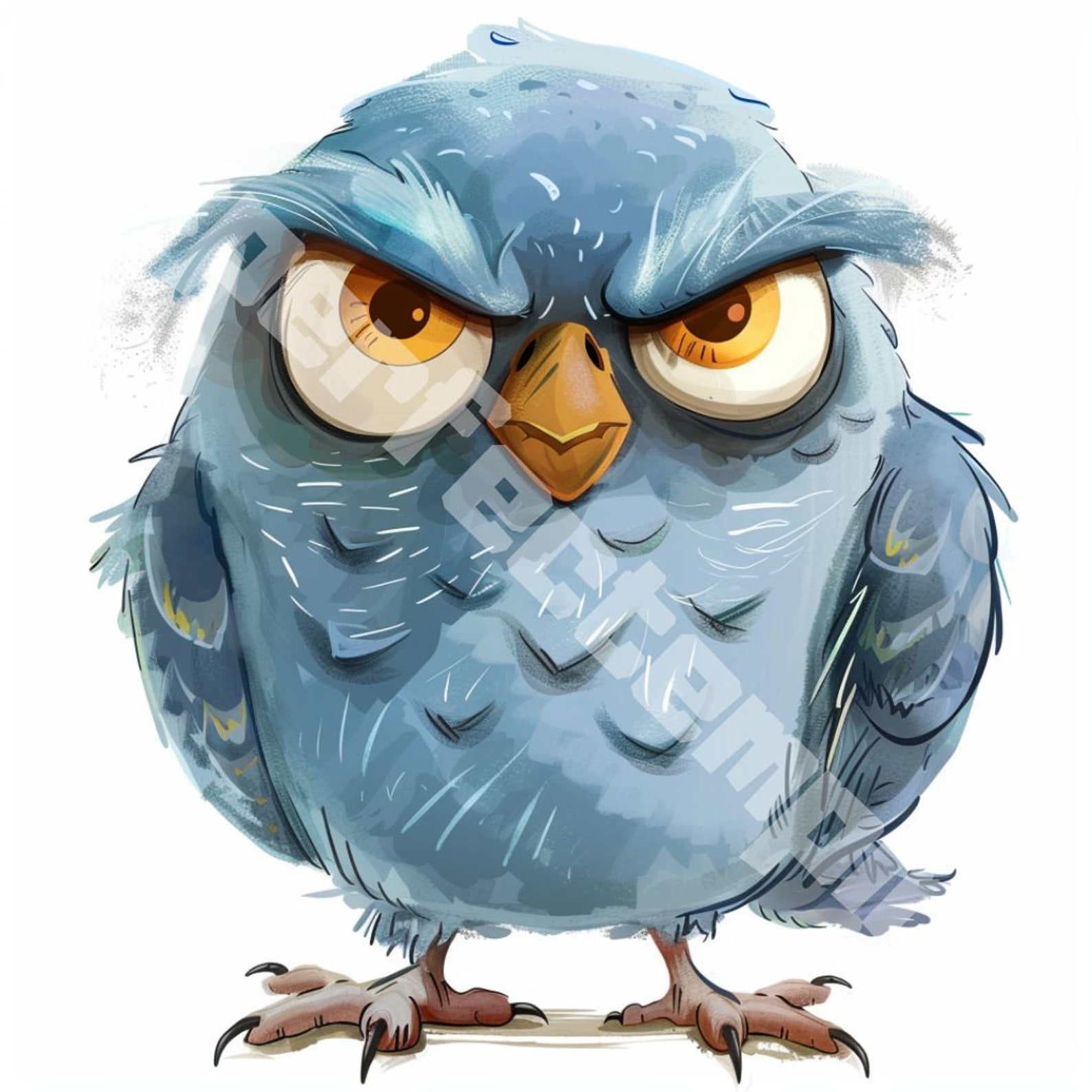 Grumpy Bird Clipart Bundle, Funny Cute Cartoon Bird Png Bundle ...