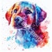Watercolor Rainbow Dog Clipart: 32 PNG Graphics (commercial Use) - Etsy