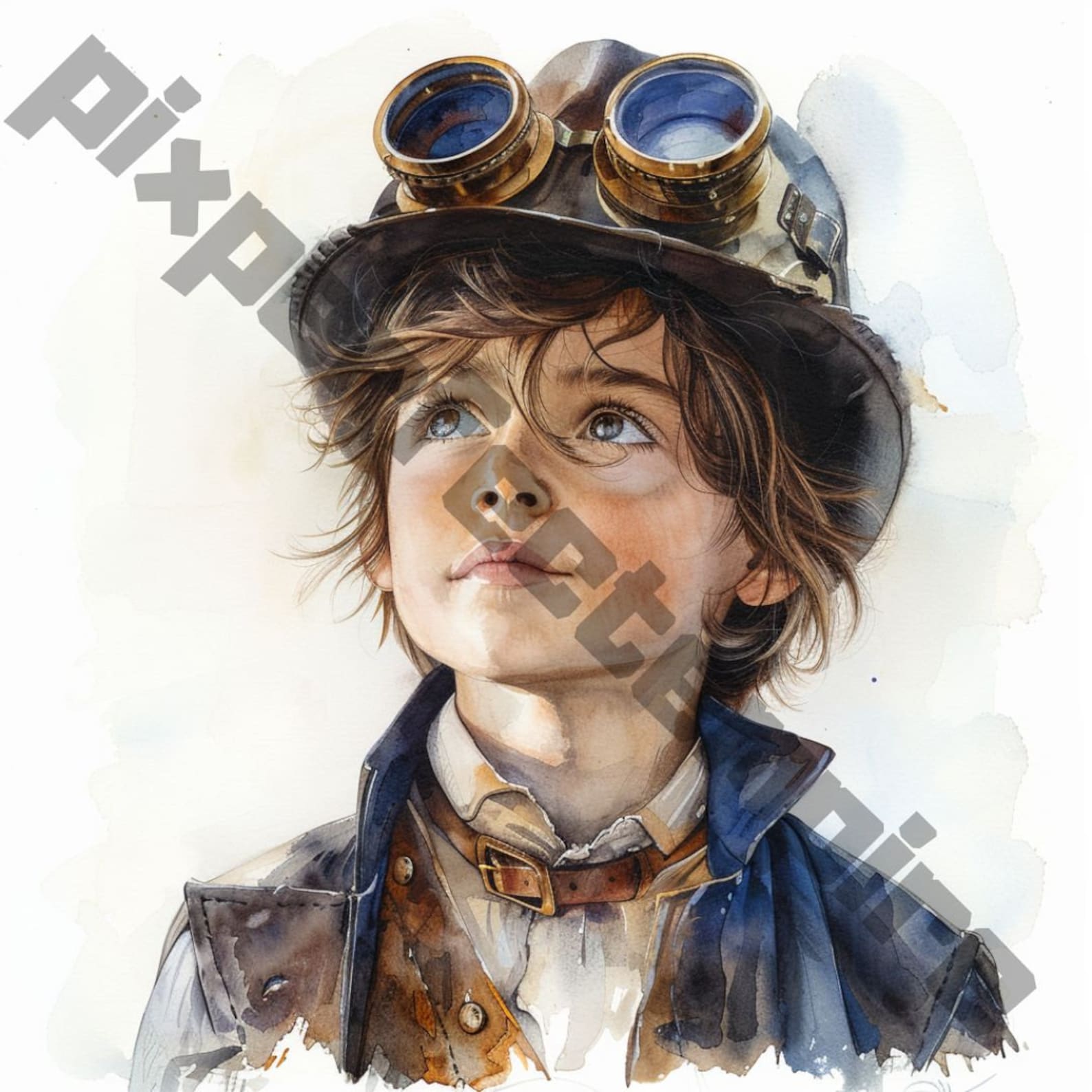 Steampunk Boys PNG CLIPART BUNDLE Boys Fantasy Adventure Industrial ...
