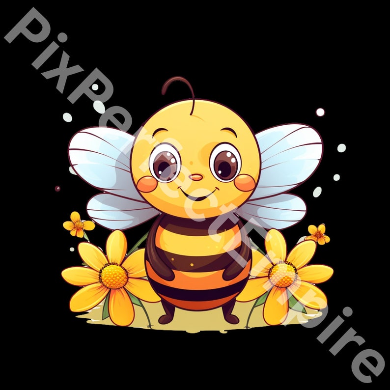 Cute Honey Bee Clip Art Watercolor, Bee Clipart Queen, Bee Honey, Bee ...