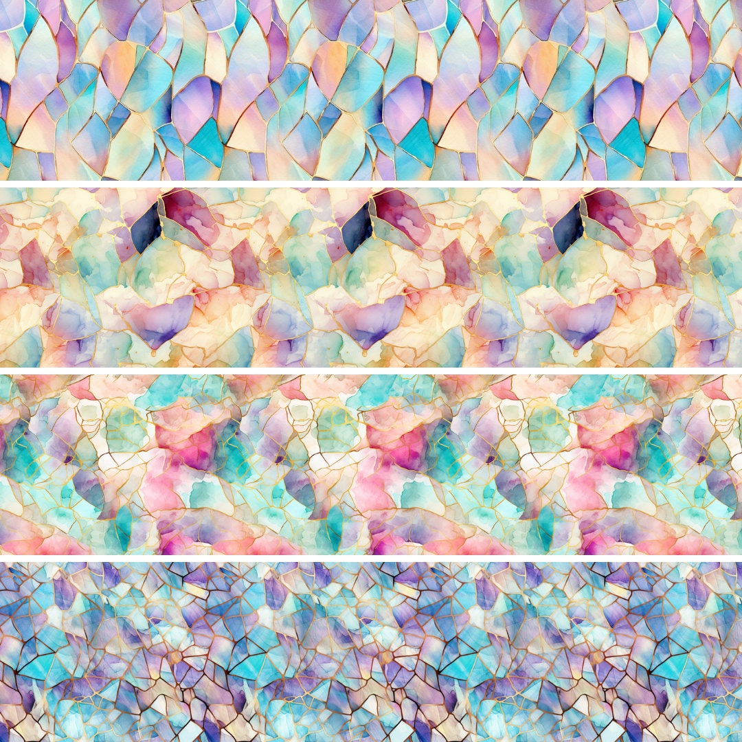 Opal Digital Paper, Jewel Rainbow Texture Backgrounds Printable ...