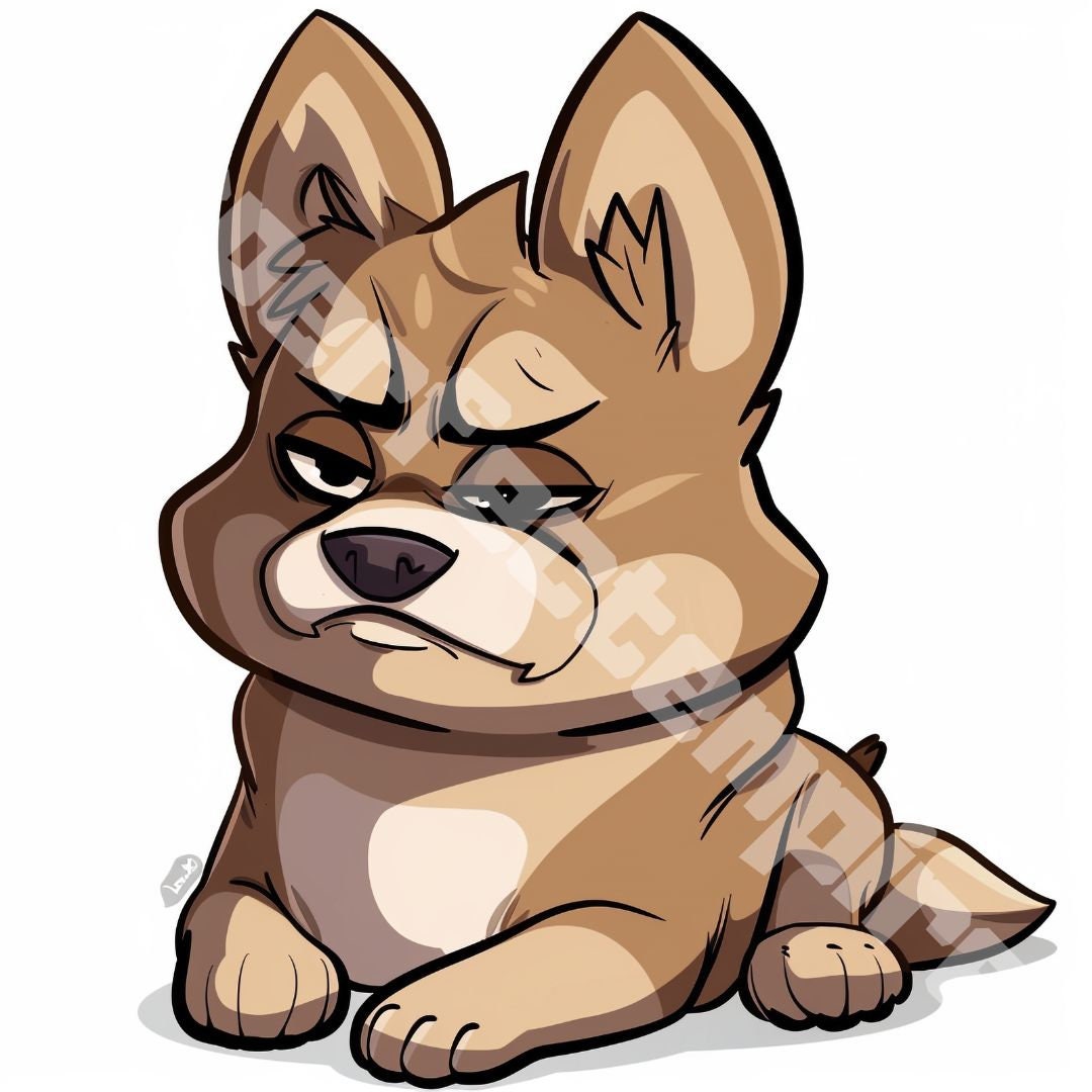 Grumpy Dog Clipart, High Quality Transparent Pngs, Instant Download ...