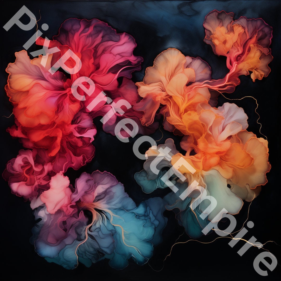 Sweet Alcohol Ink Color Splash Clipart, Alcohol Ink Clipart, Watercolor ...