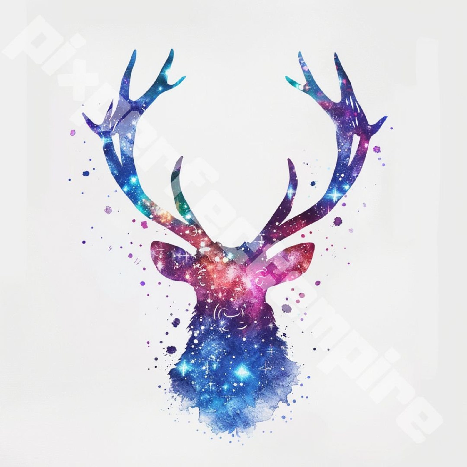 Watercolor Rainbow Deer Clipart, Colorful Deer Illustrations, Rainbow ...