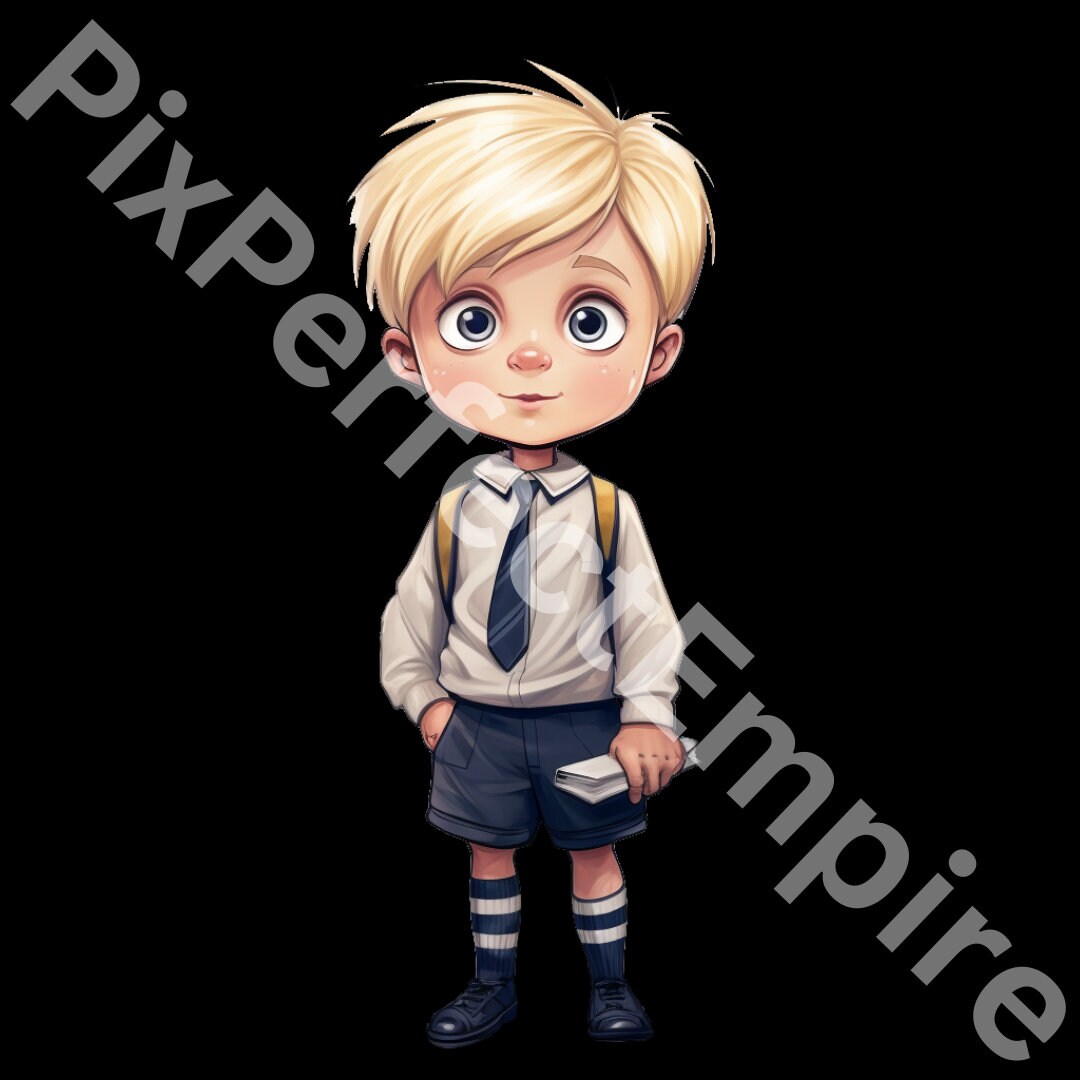 School Kids Clipart: Comic Style PNG Bundle (instant Download) - Etsy