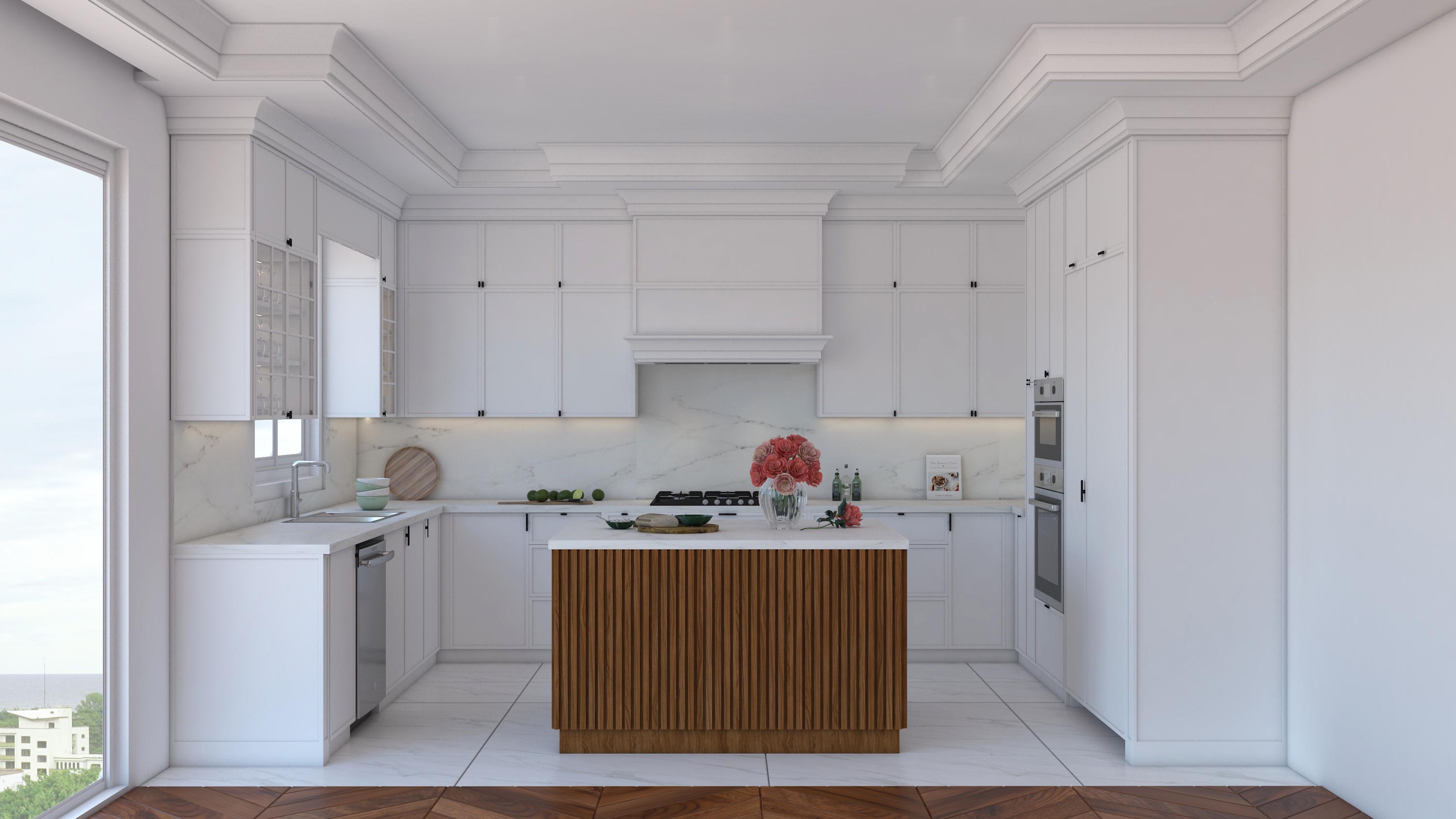 Kitchen Design ,residential Design, 3D Modelling, 3D Rendering, E ...