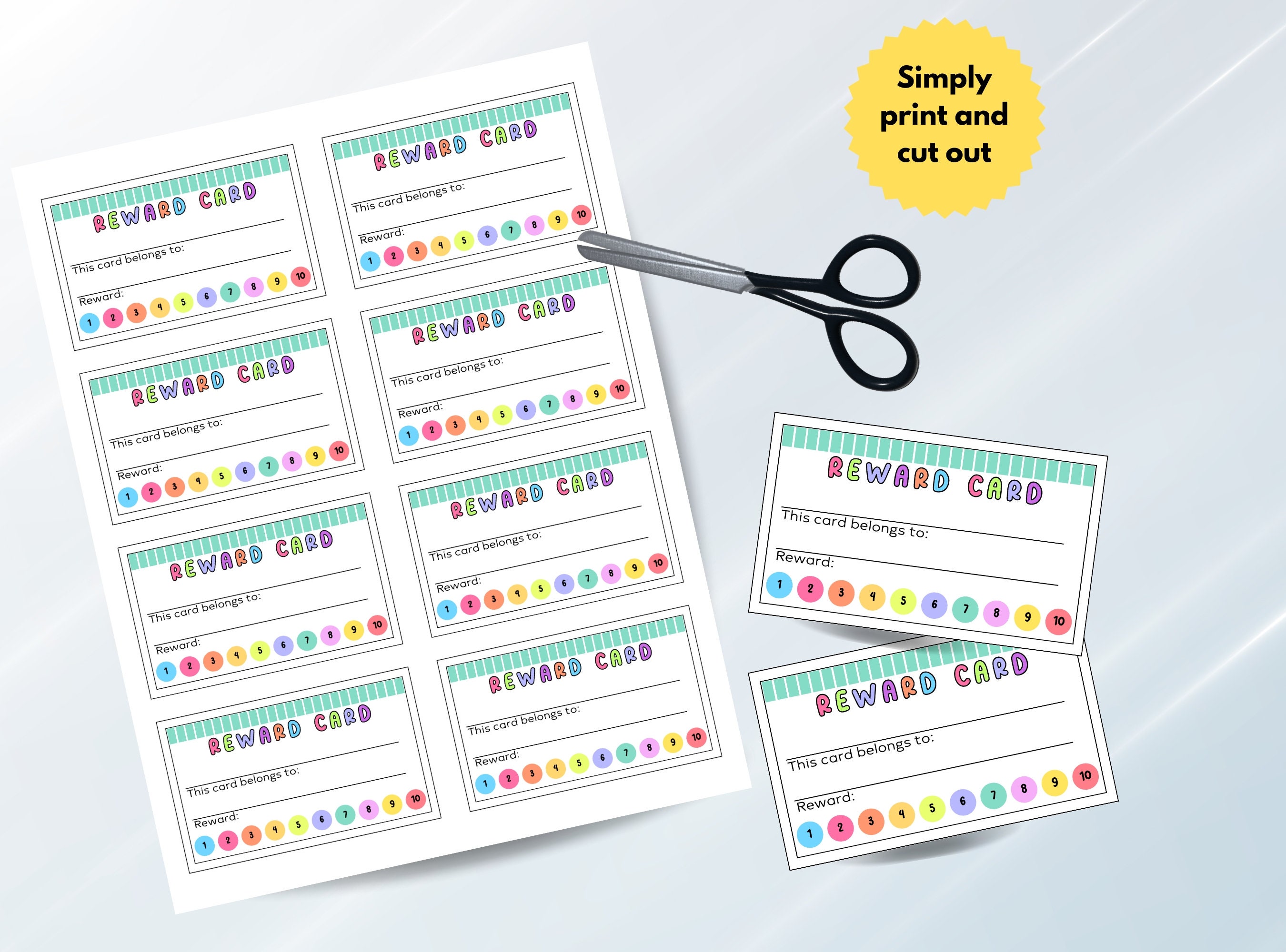 Printable Kid Reward Punch Cards, Reward System, Classroom Rewards ...
