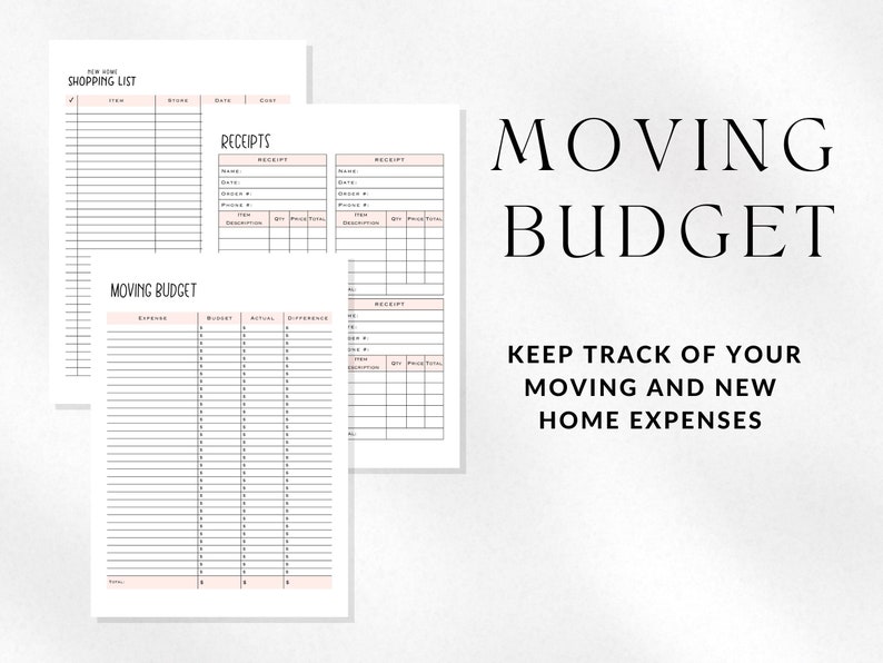 Moving Planner Printable, Moving Checklist, Moving Binder, Moving ...