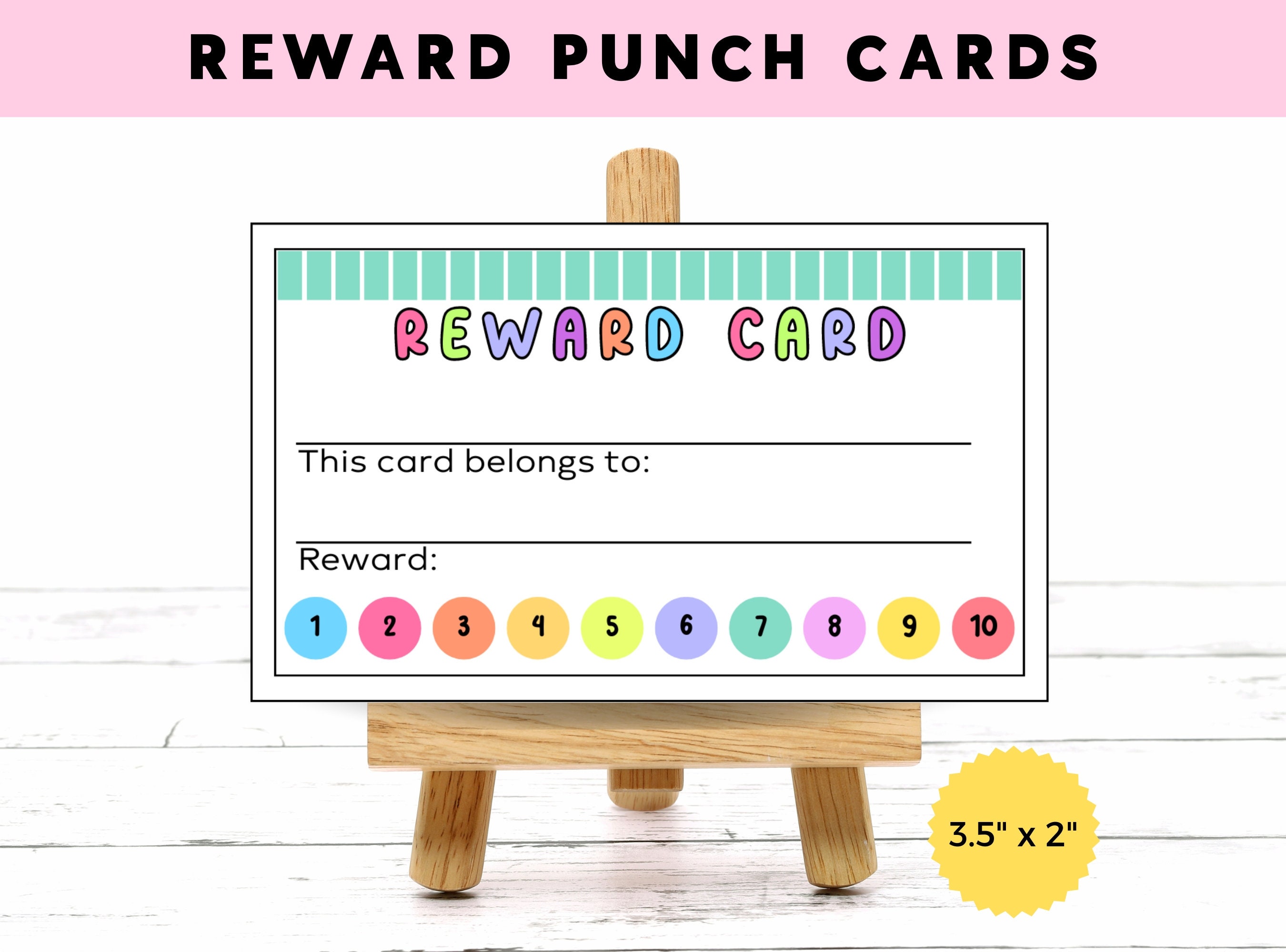 Printable Kid Reward Punch Cards, Reward System, Classroom Rewards ...