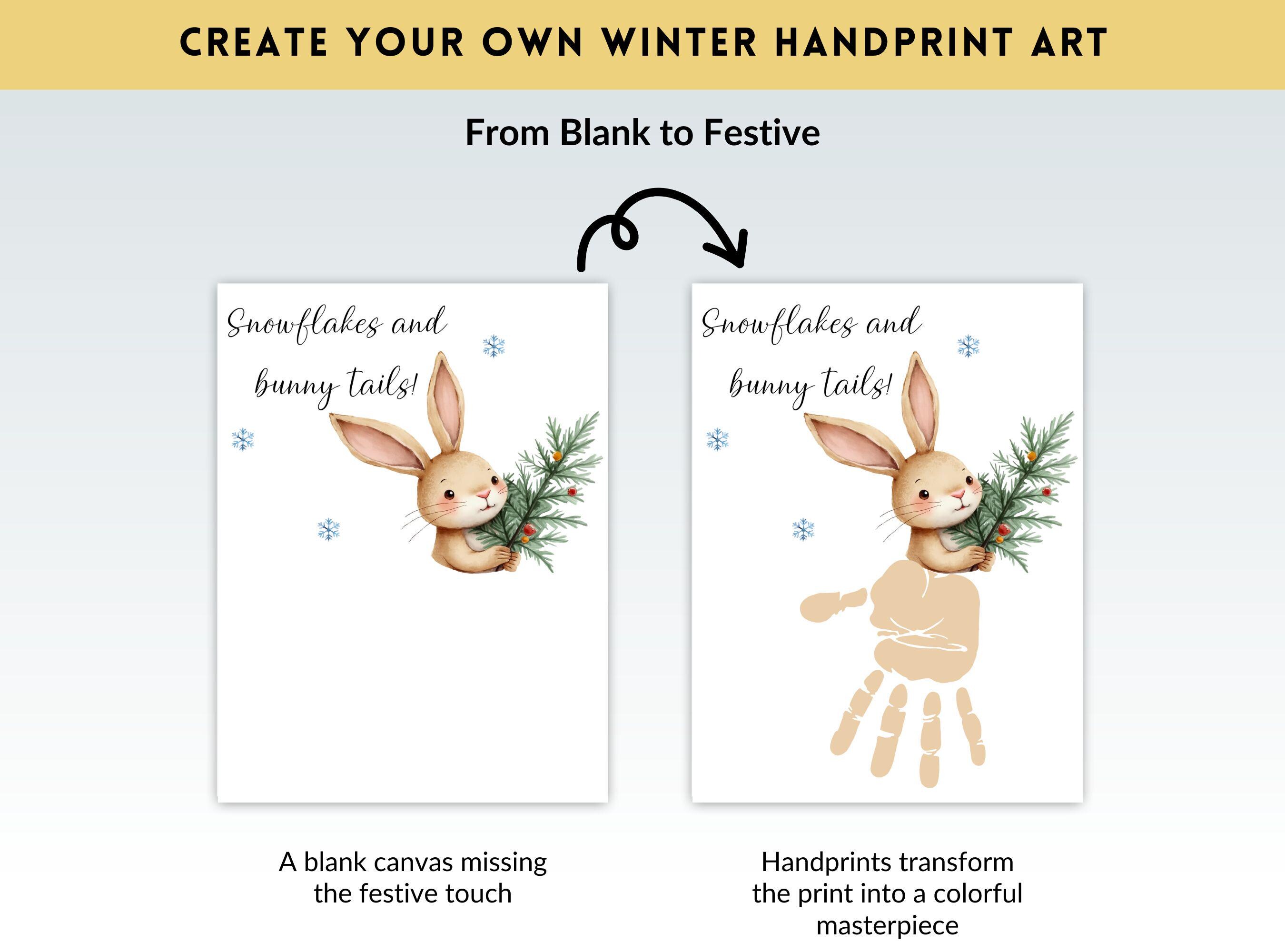 Winter Handprint Craft, Winter Handprint Bundle, Printable Daycare ...