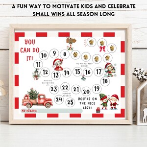 Printable Christmas Reward Chart, Toddler Reward Chart, Christmas ...