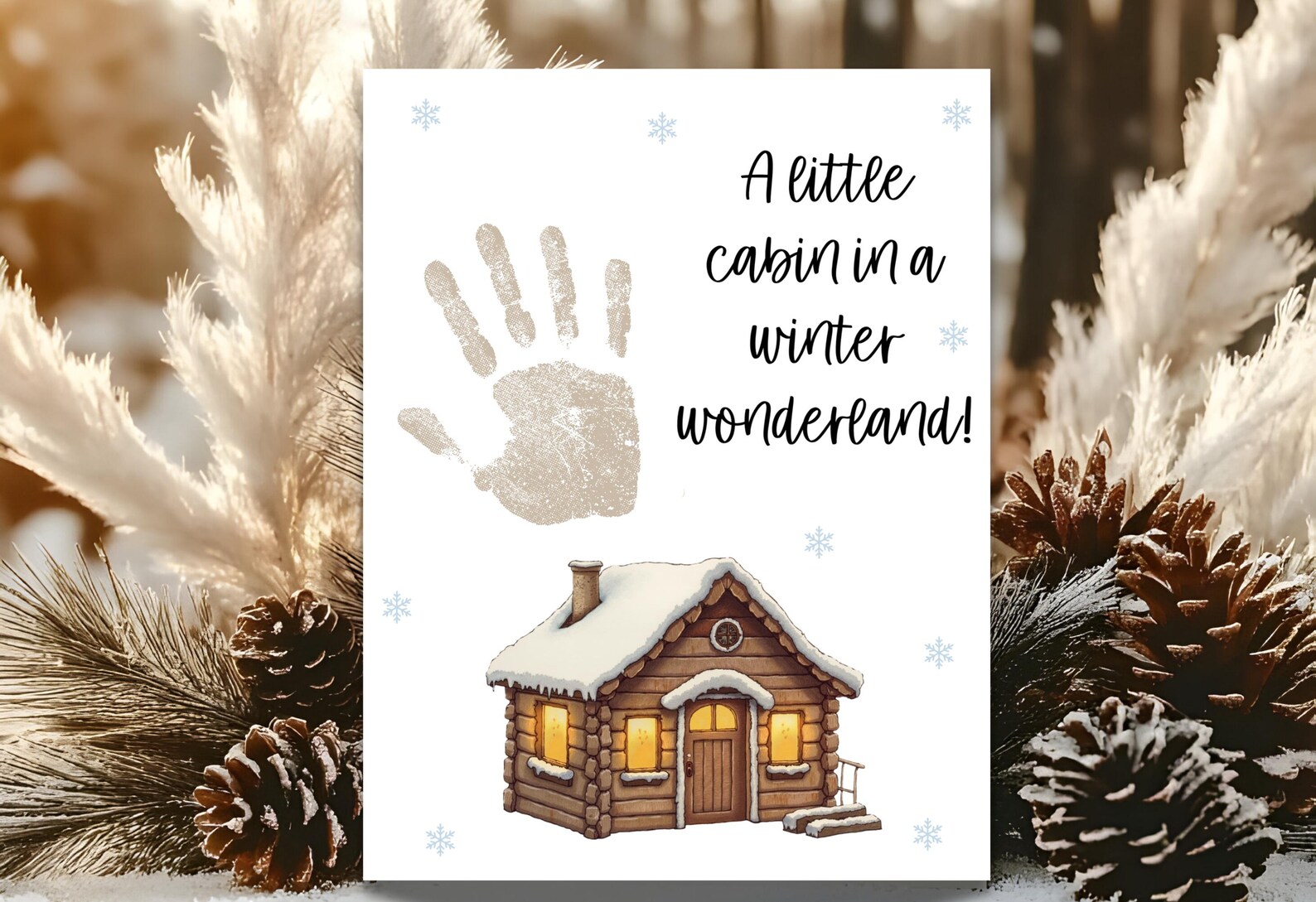 Winter Handprint Craft for Kids, Winter Handprint Art Bundle, Winter ...